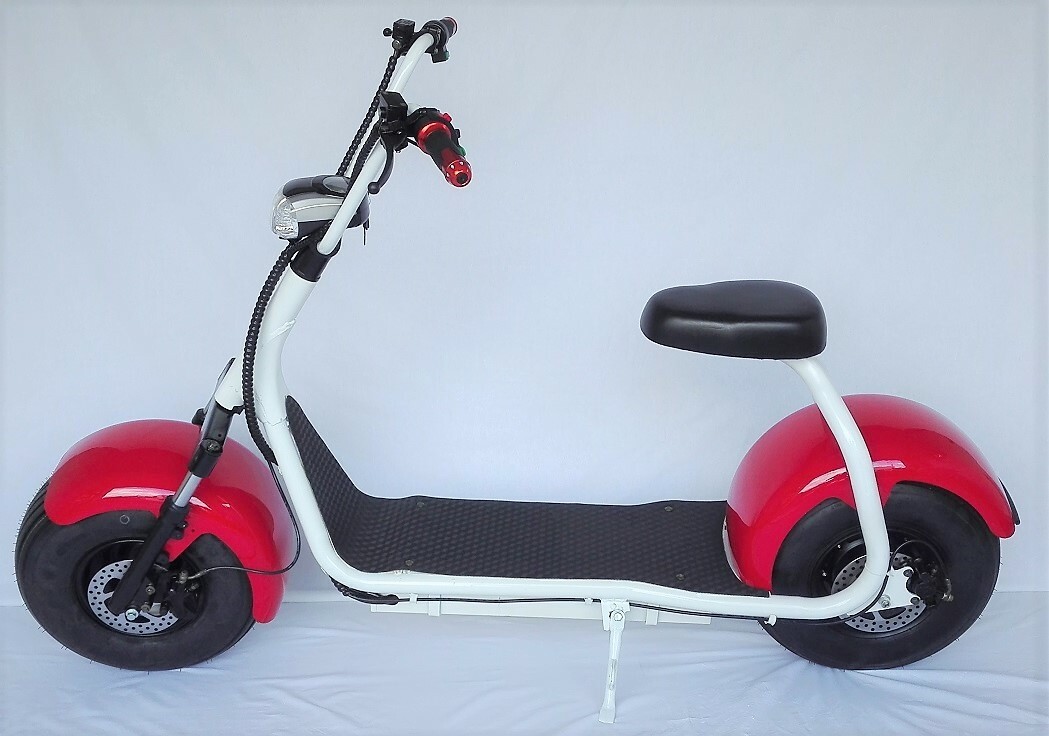 Elektrická koloběžka FLASH RIDER Chopper 1000 W červená, lithiová ...